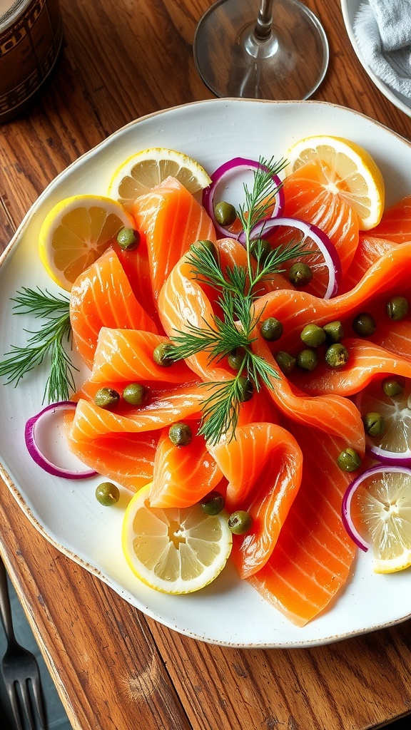 Elegant Salmon Gravlax Plating Recipe