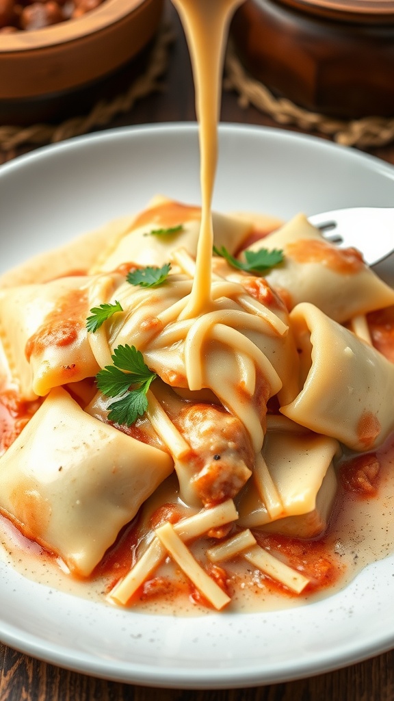 Creamy Five Cheese Ravioli Sauce Recipe