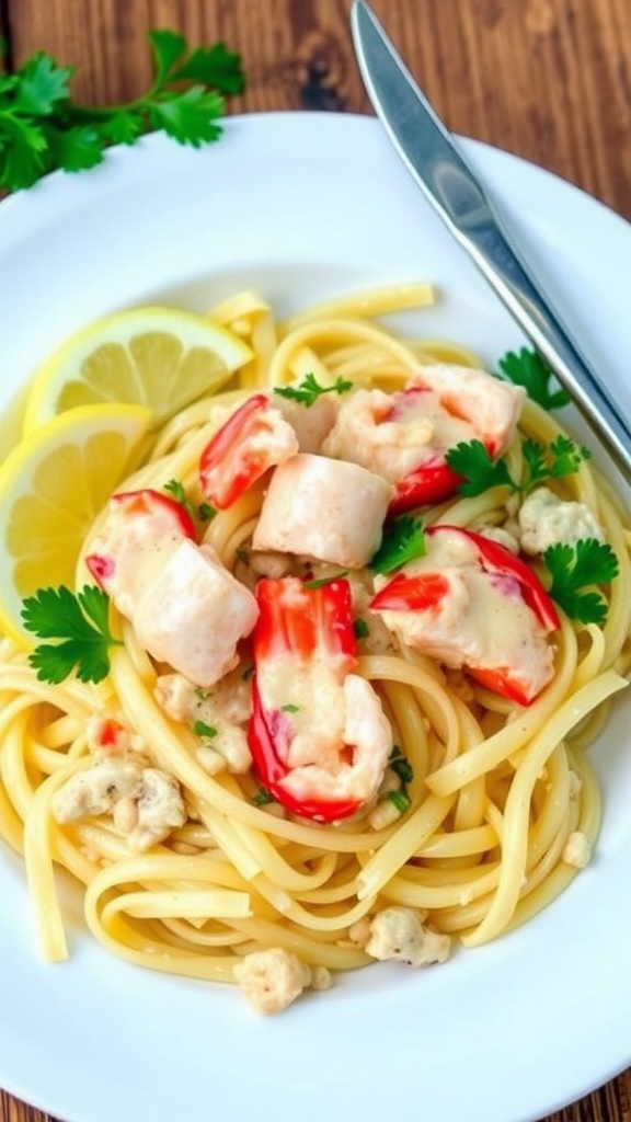 Lobster Orzo with Creamy Lemon Sauce
