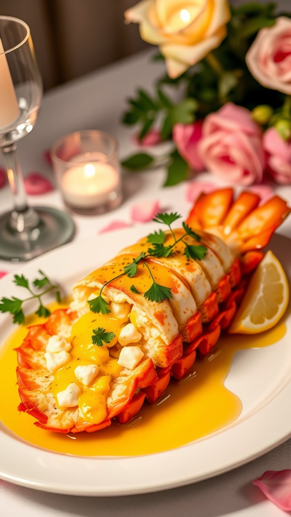 Romantic Lobster Valentine Dish