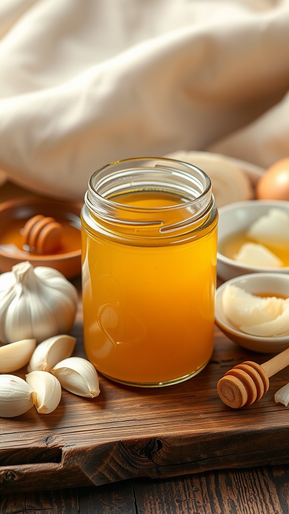 Healing Garlic and Honey Onion Syrup