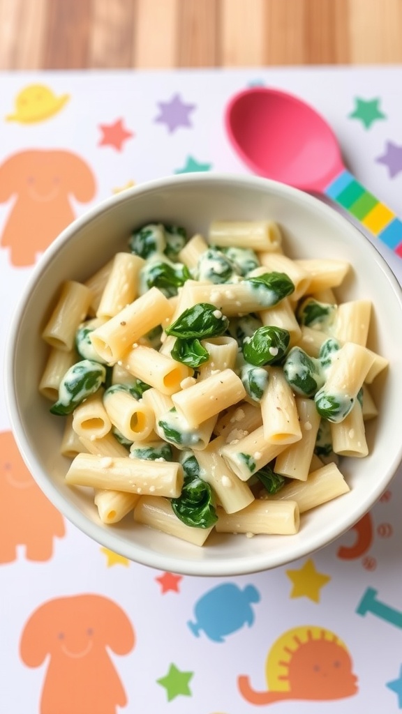 Creamy Spinach and Cheese Pasta for Babies