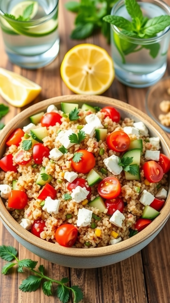 Healthy Mediterranean Quinoa Salad for Type 2 Diabetes