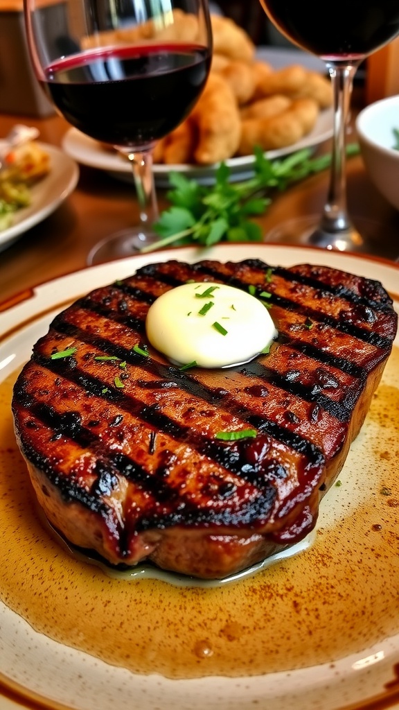 Juicy Grilled Steak with Garlic Butter