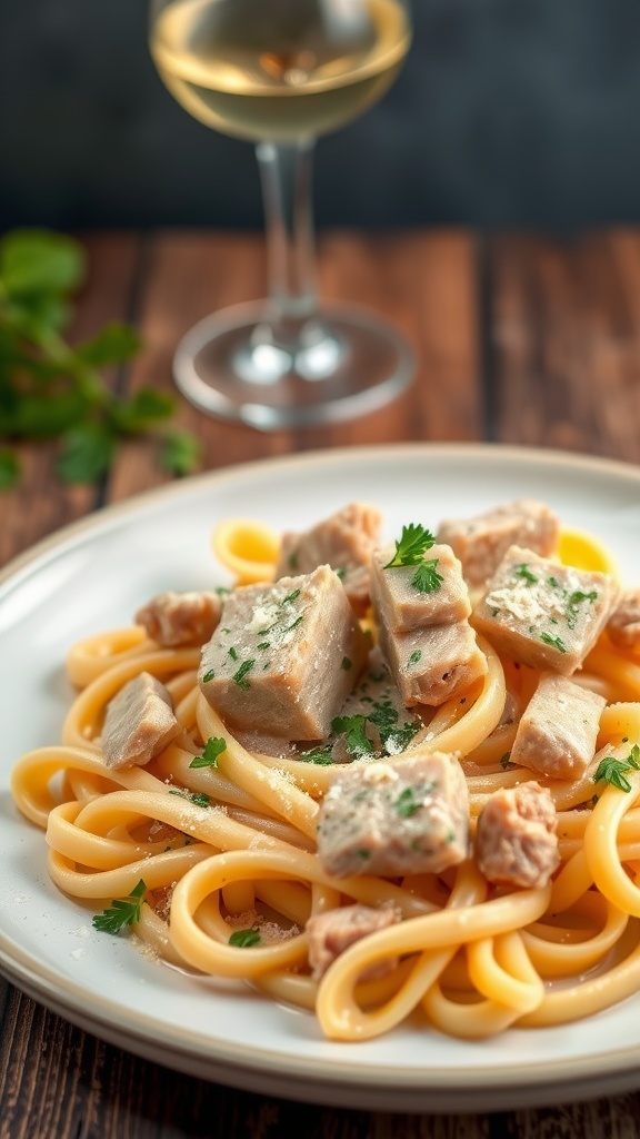 Creamy Garlic Pork Pasta Recipe