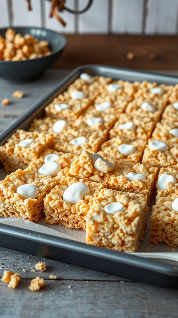 Classic Rice Krispie Treats in an 8x8 Pan