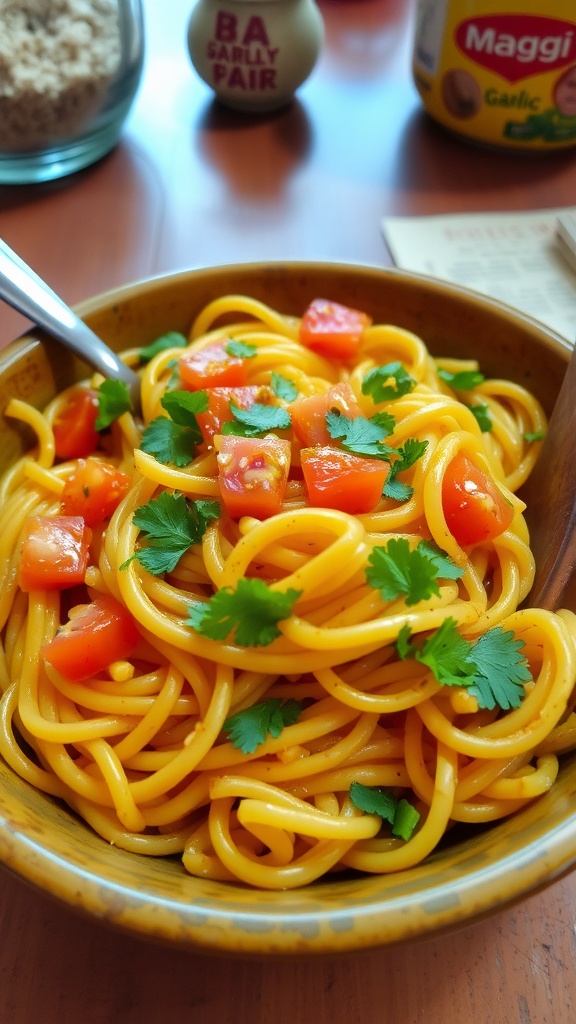 Savory Garlic Maggi Noodles Recipe