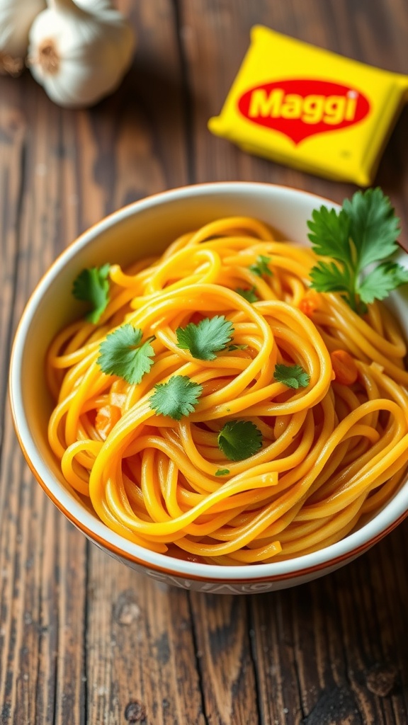 Savory Garlic Maggi Noodles Recipe