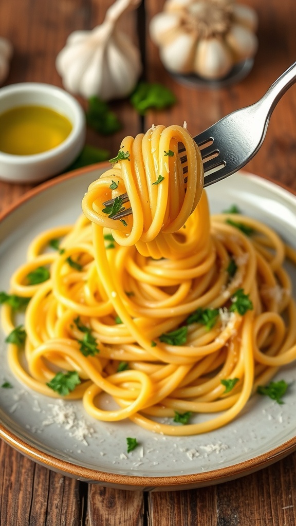 Garlic Infused Olive Oil Pasta