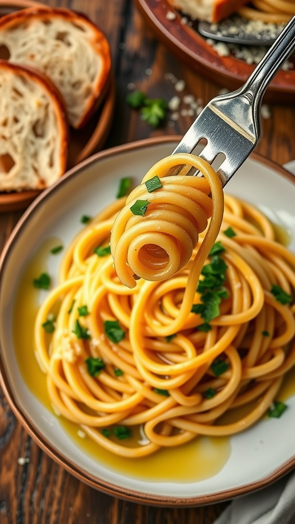 Simple Garlic Olive Oil Pasta Recipe