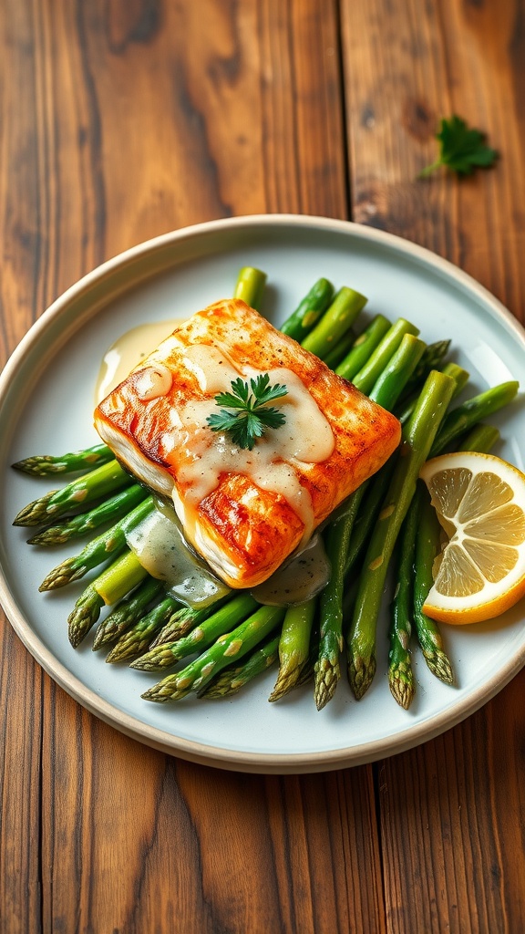 One-Pot Lemon Garlic Salmon with Asparagus