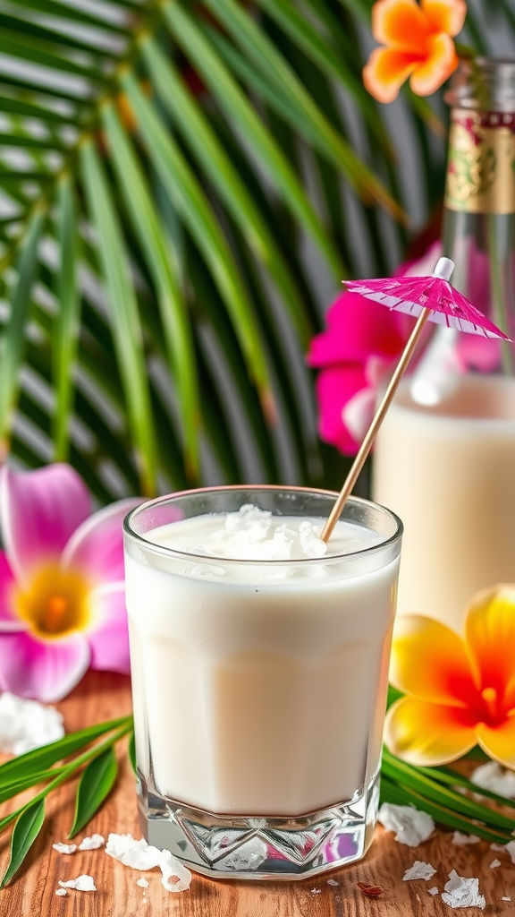 Tropical Coconut Rum White Russian Cocktail Recipe
