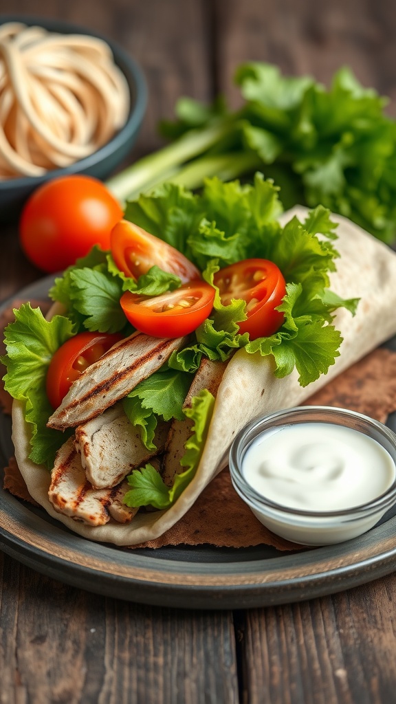 Grilled Chicken Hijab Wrap Recipe