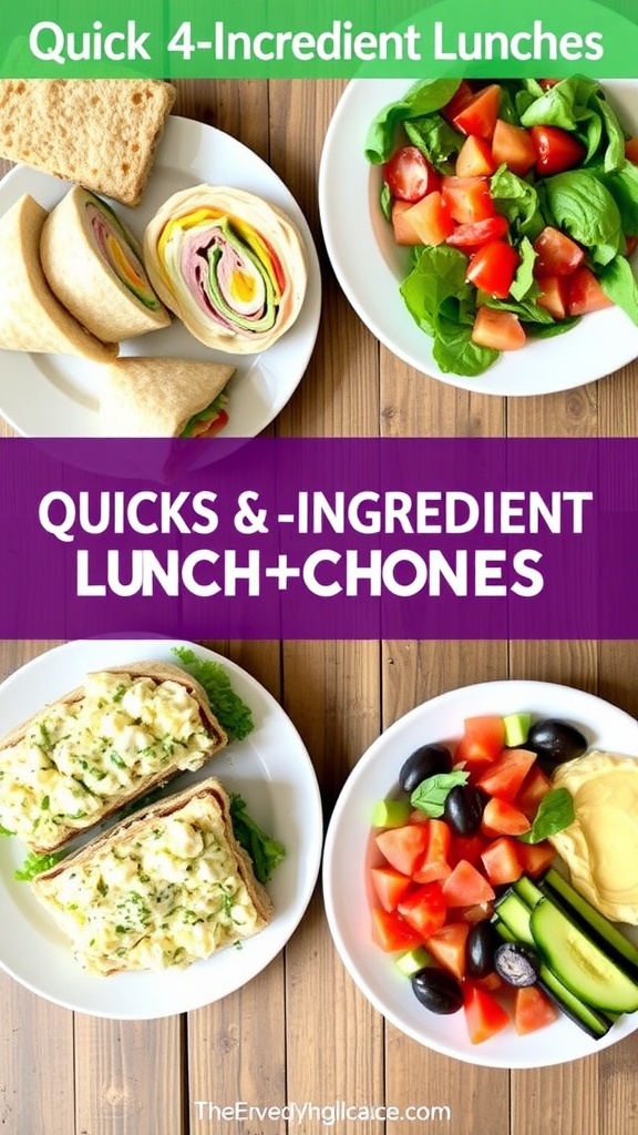 Quick and Easy 4-Ingredient Lunch Recipes
