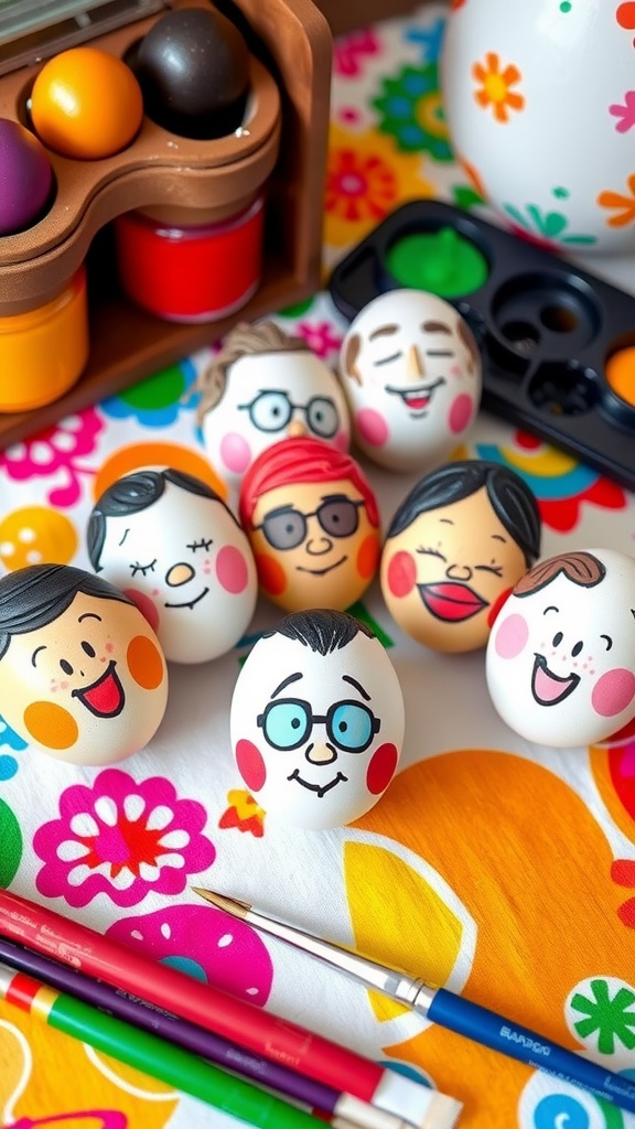 Colorful Egg Head Painting Inspired by 50 First Dates