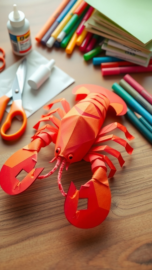 Creative Lobster 3D Craft Project