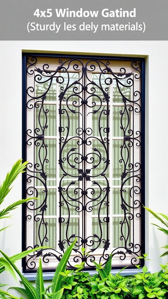 Elegant 4x5 Window Grill Design