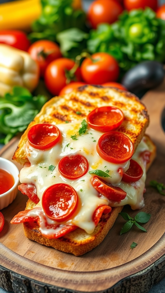 Cheesy Pepperoni Pizza Sandwich Recipe