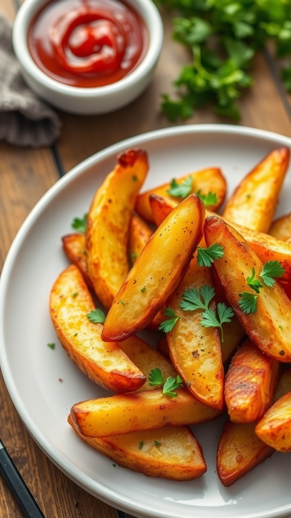Crispy Oven-Baked Potato Wedges Recipe