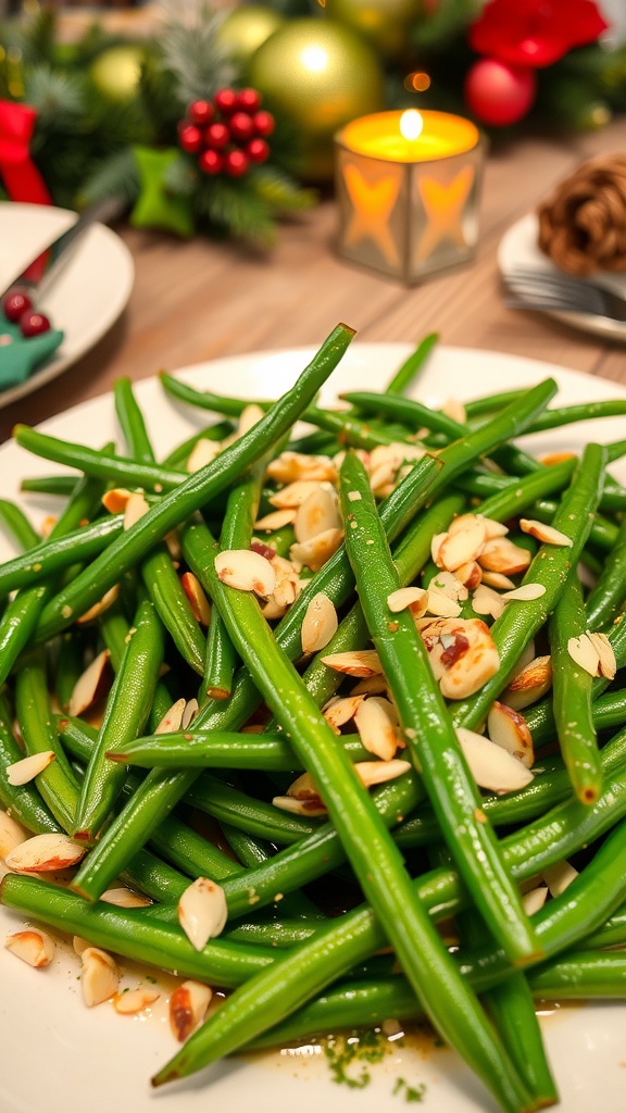 Garlic Butter Christmas Green Beans Recipe