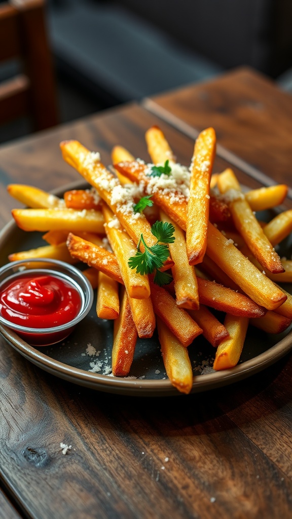 Crispy Garlic Parmesan Fries Recipe