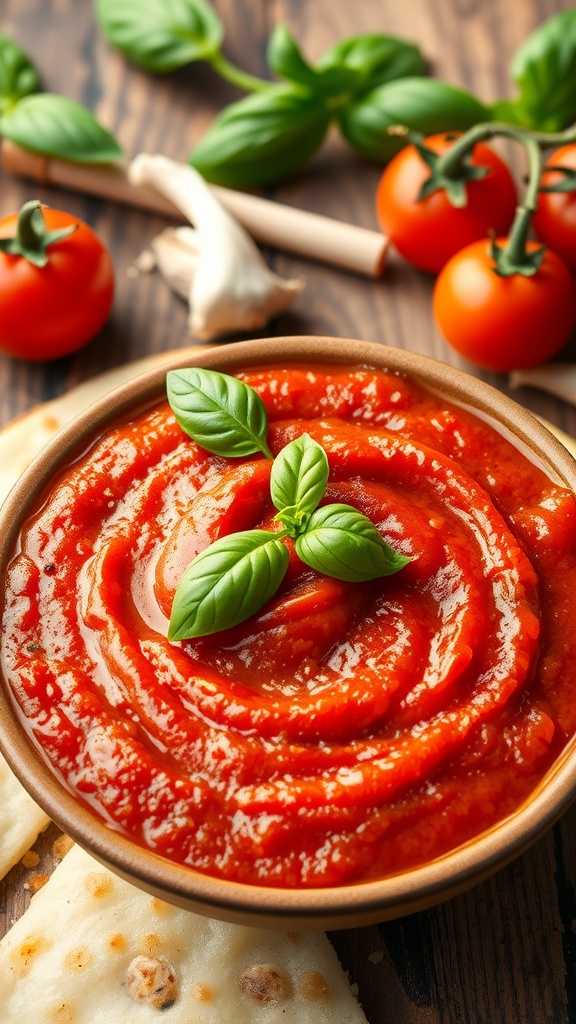 Homemade Tomato Basil Pizza Sauce Recipe