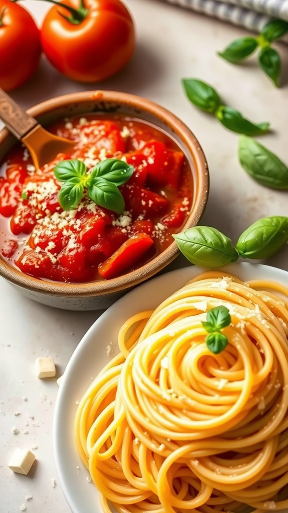 Homemade Tomato Basil Pasta Sauce Recipe