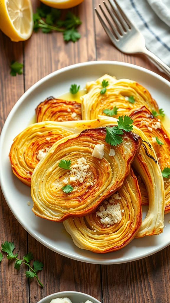 Savory Roasted Cabbage Steaks Recipe