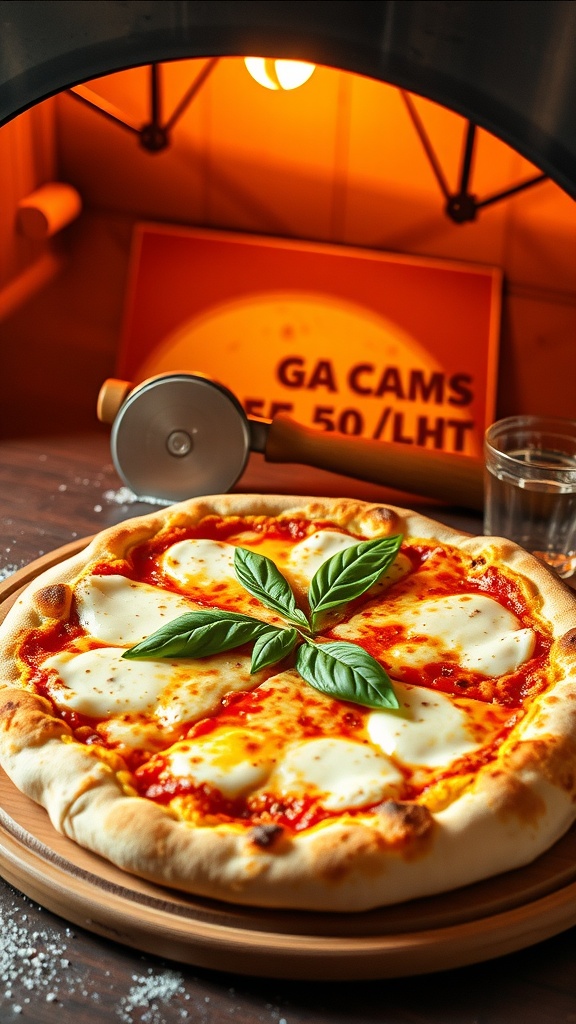Delicious 50 cm Homemade Margherita Pizza
