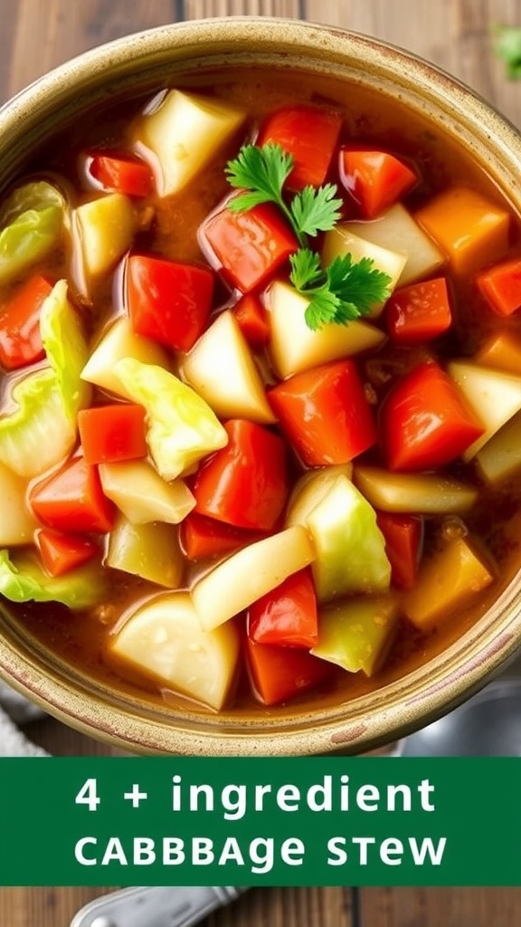 Simple 4-Ingredient Cabbage Stew Recipe