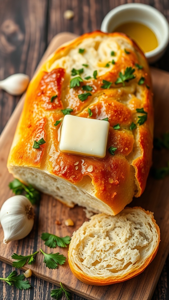 Simple and Delicious 4-Ingredient Garlic Bread Recipe