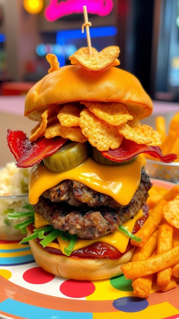Ultimate Comedy Burger with a Twist