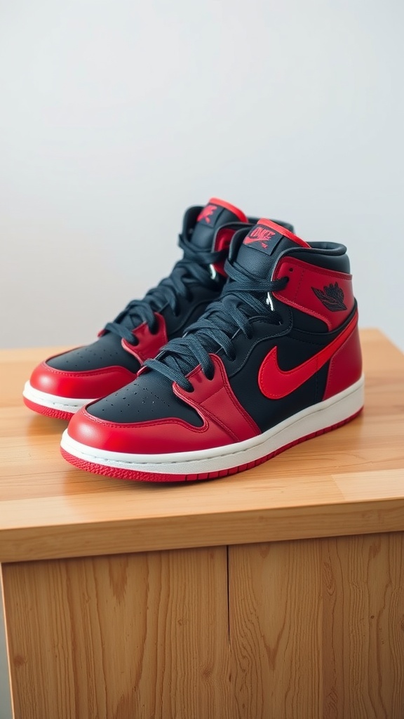 Classic Jordan 1 Bred Sneaker Design