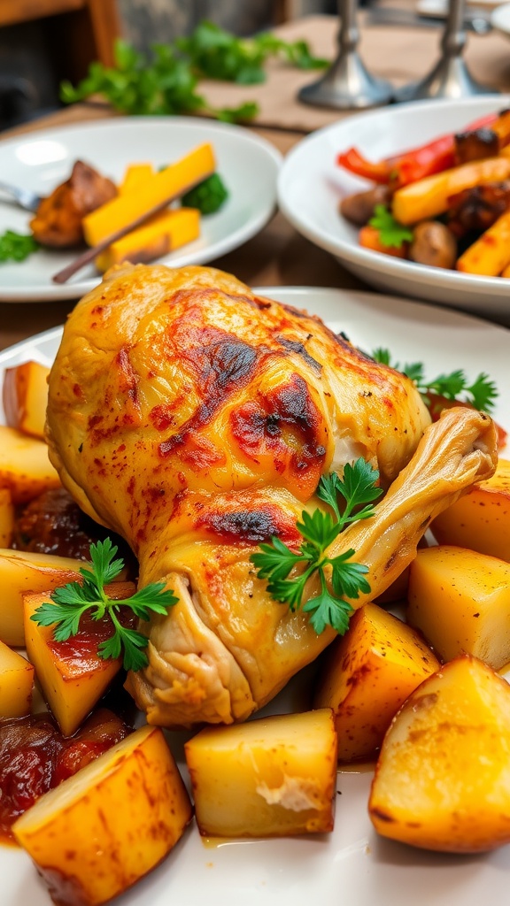 Savory Herb Roasted Chicken Dinner