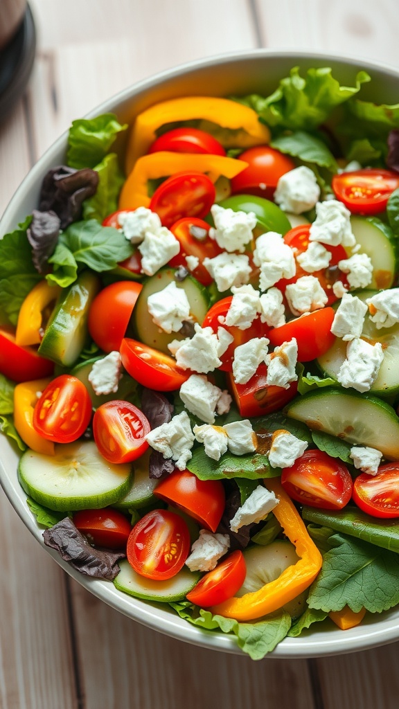 Vibrant Garden Salad with Homemade Dressing