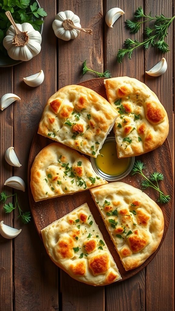 Garlic Herb Flatbread Recipe