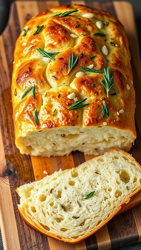 Garlic Herb Focaccia Bread Recipe