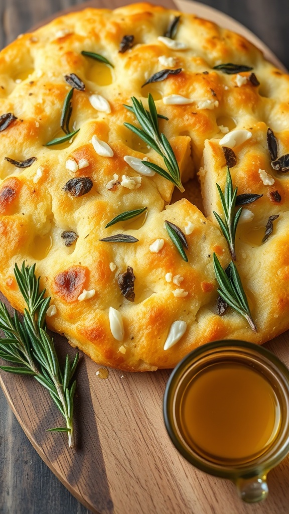 Garlic Herb Focaccia Bread Recipe