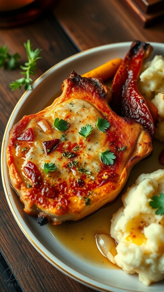 Juicy Garlic Herb Pork Chop Recipe