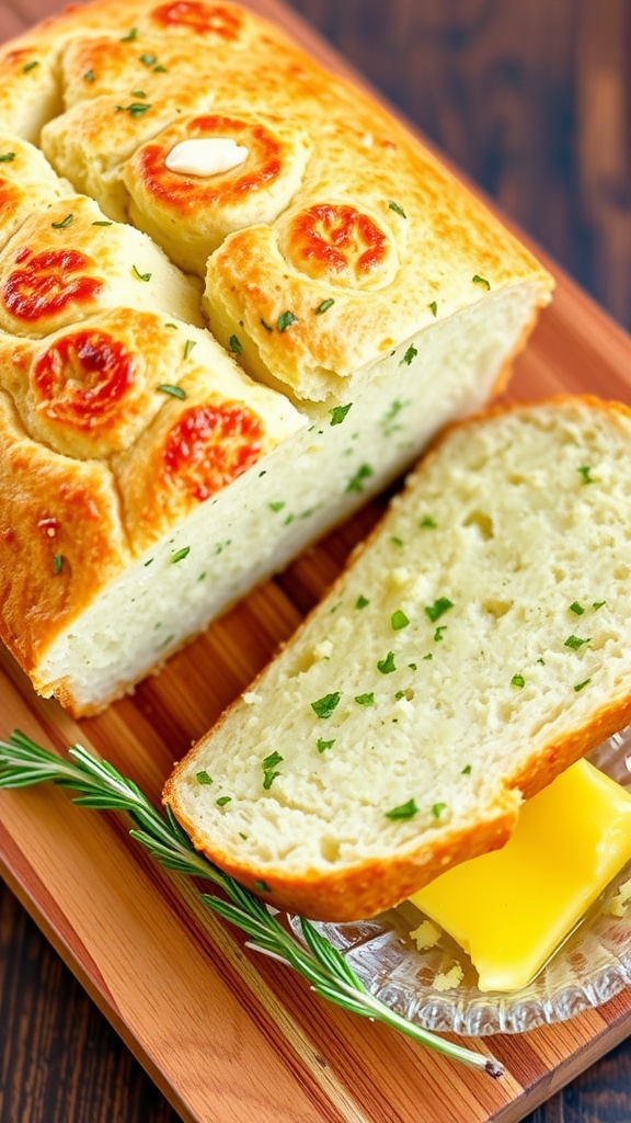 Easy Garlic Herb Quick Bread Recipe