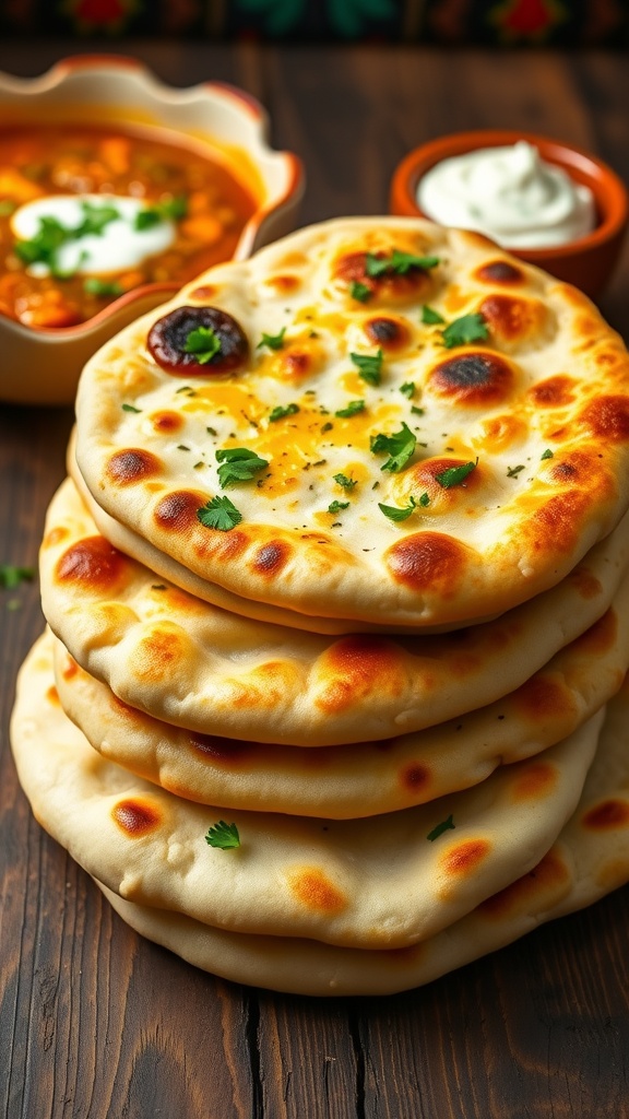 Fluffy Garlic Naan Bread Recipe