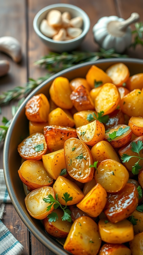 Flavorful Garlic Roasted Potatoes Recipe