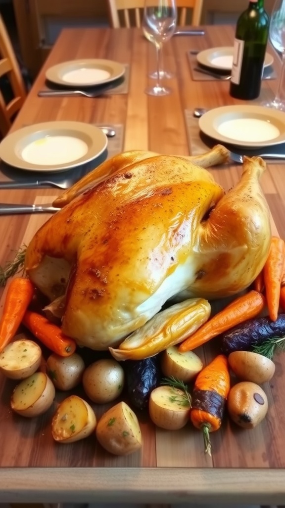 Hearty Roast Chicken Dinner for Four
