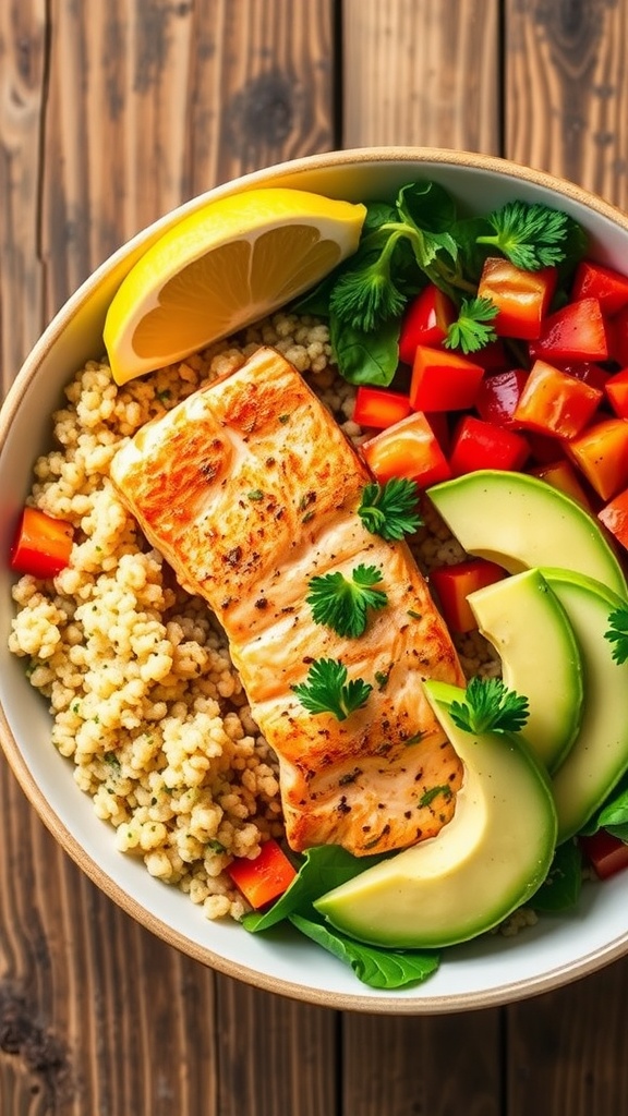 Healthy and Flavorful Salmon Quinoa Bowl