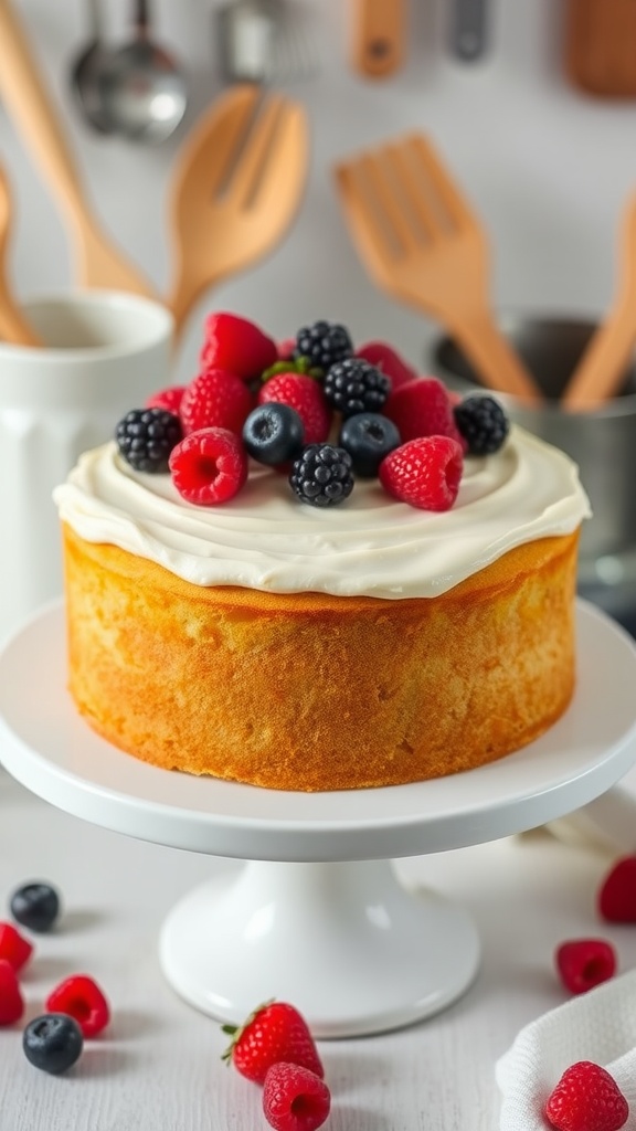 Fluffy Three-Egg Vanilla Cake Recipe