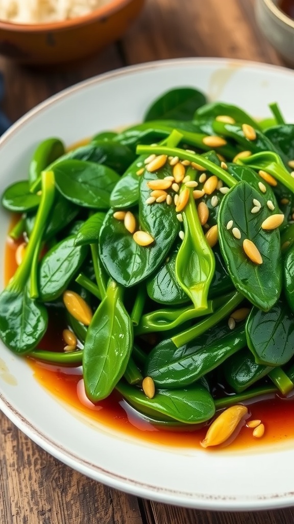 Quick and Flavorful Water Spinach Stir-Fry with Garlic
