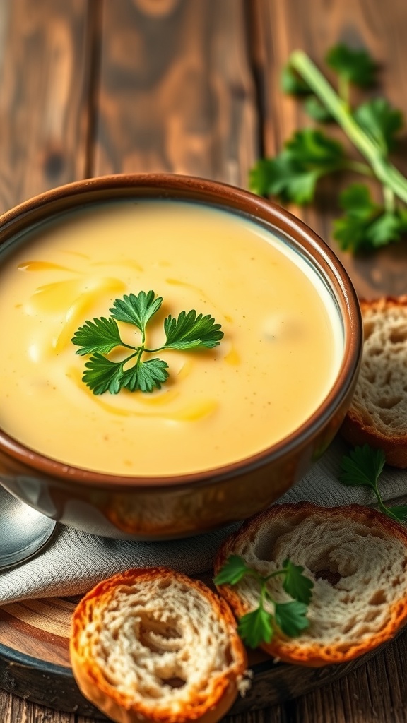 Rich and Creamy 52 Clove Garlic Soup