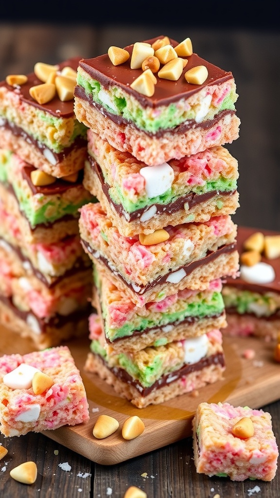 Decadent 7-Layer Rice Krispie Treats Recipe