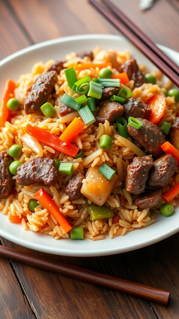Savory Beef Fried Rice Recipe