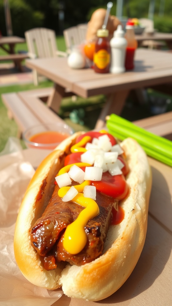 Juicy Beef Hot Dog Recipe with Homemade Toppings